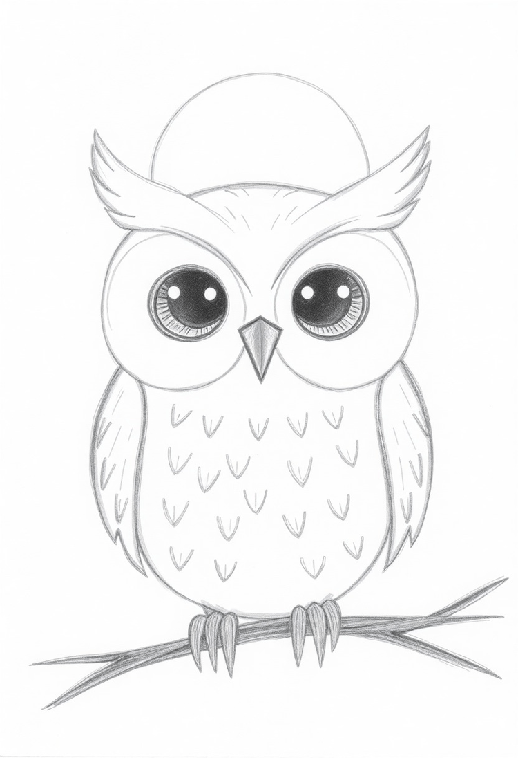 Mystical Moonlit Owl - Pincel
