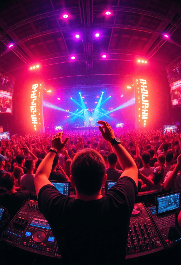 DJ's Deck Jamming at a Music Festival - Pincel