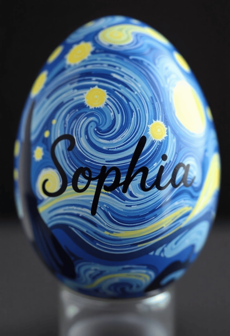 Starry Night Easter Egg - Pincel