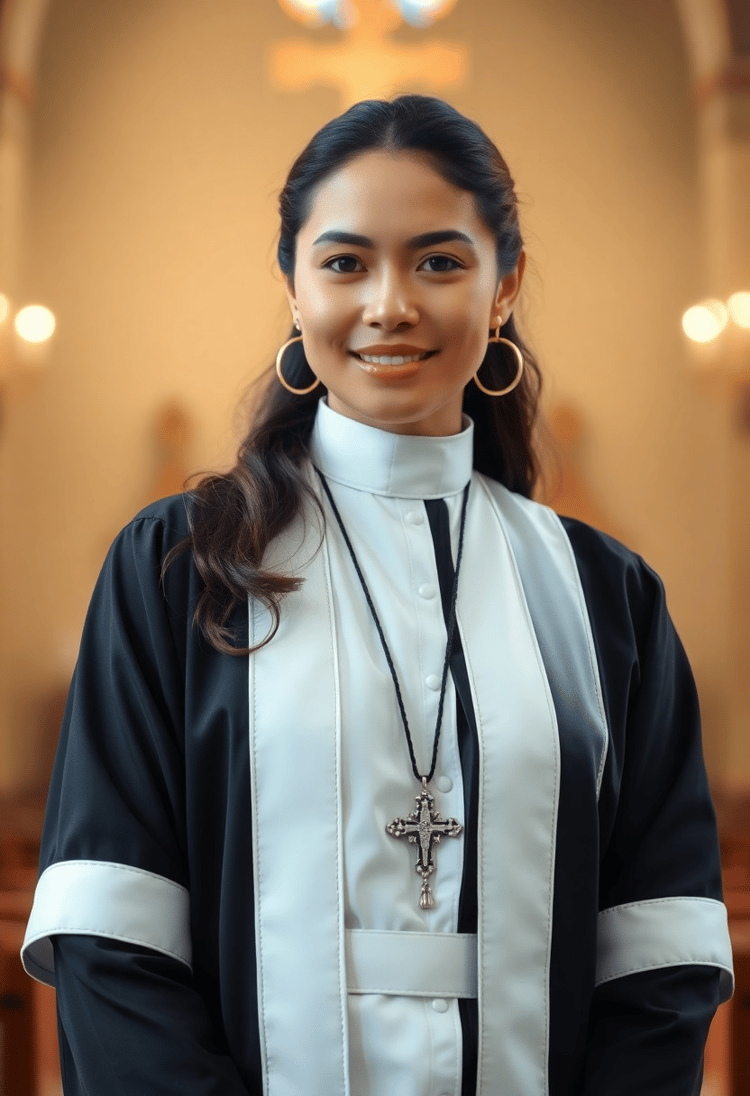 Serenity in Sacred Vestments: The Female Priest - Pincel