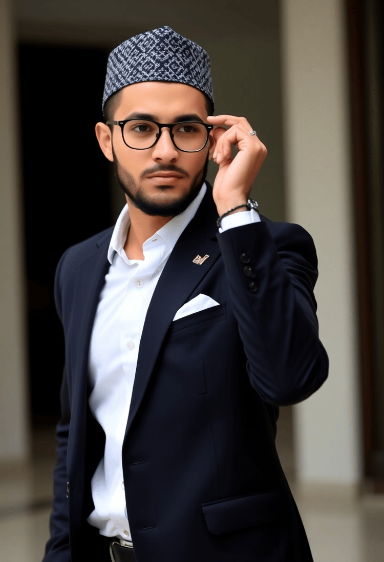 Stylish Muslim Man in Tailored Suit - Pincel