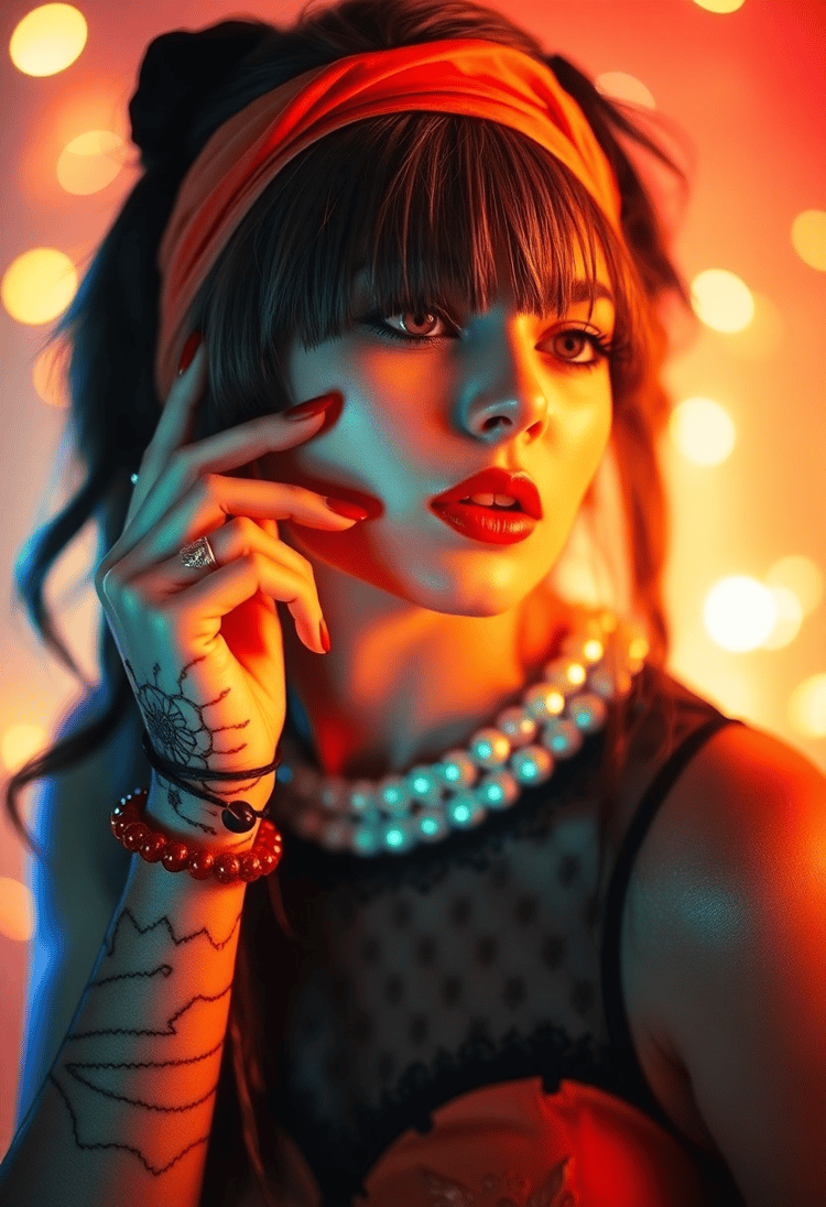 Fantasy Pop Singer in Enchanted Stage - Pincel