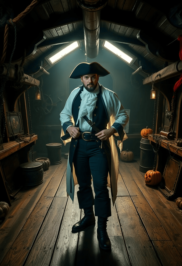 Phantom Pirate in a Cursed Ship's Hold - Pincel