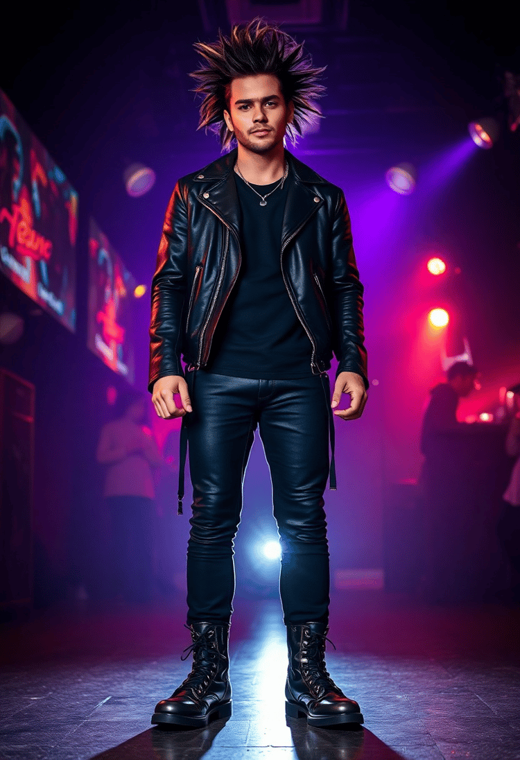 Rebellious Spirit in Edgy Attire - Pincel