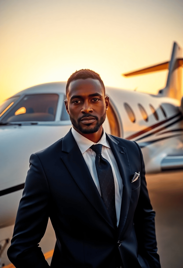 Jet-Setting Mogul in Midnight Blue - Pincel