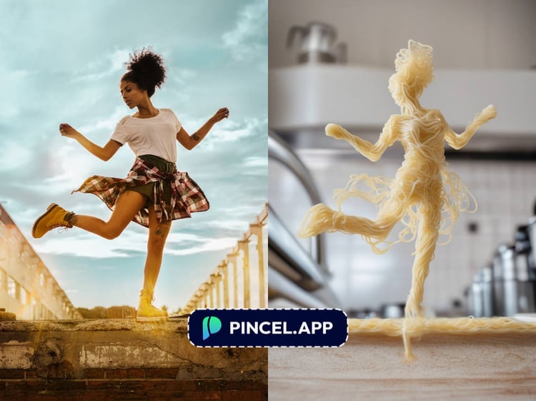 Spaghetti AI Food Art Effect - Pincel