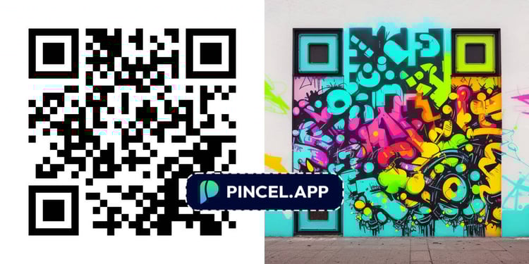 Graffiti QR Code Art Template - Pincel