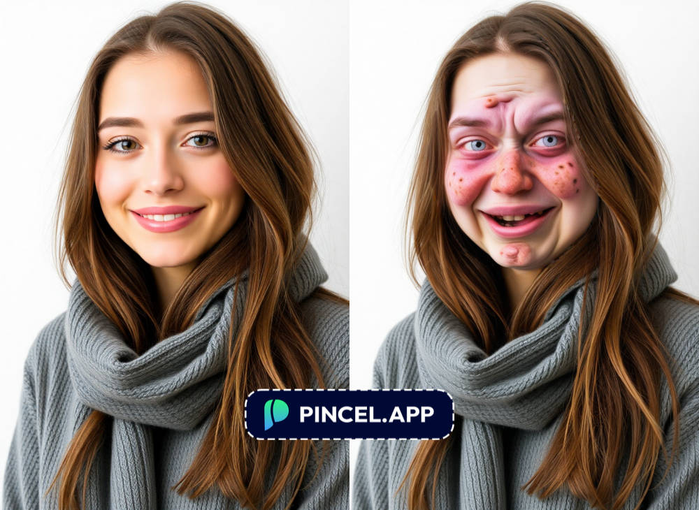 Funny Ugly Witch Face Photo Effect - Pincel