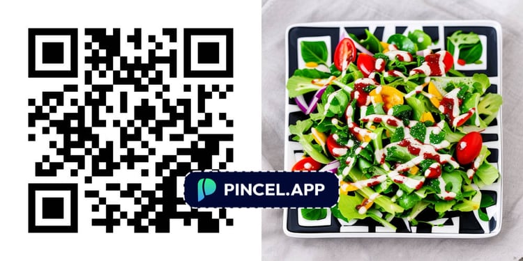 Fresh Salad Food QR Code Effect - Pincel