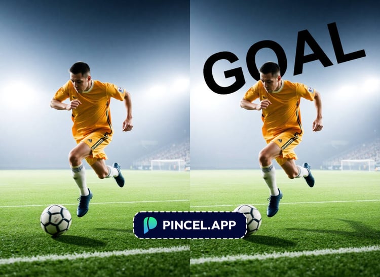 Create Text Behind Object on Picture - Pincel