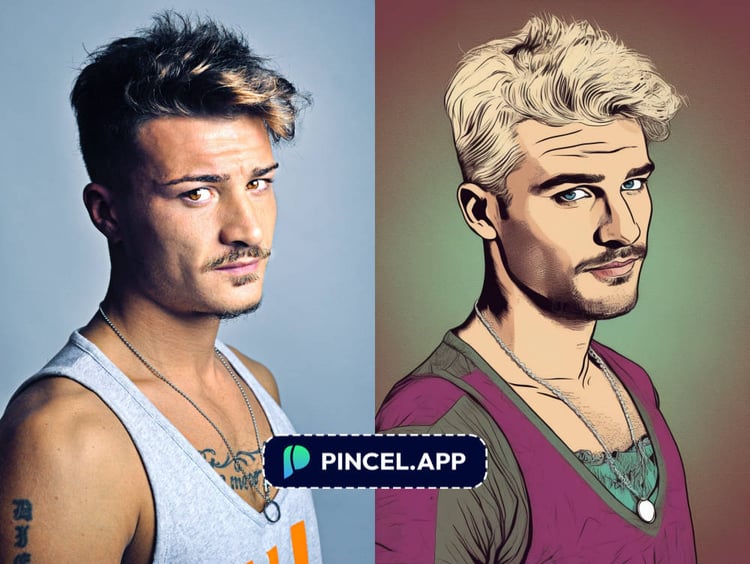 Retro Cartoon Photo Effect - Pincel