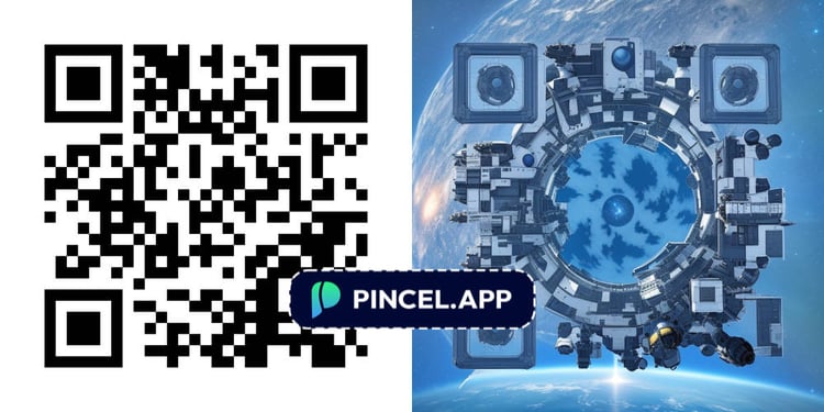 Space Station QR code Art - Pincel
