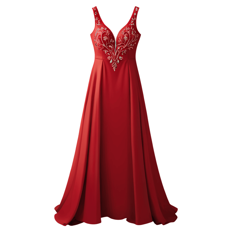 Red Gown Dress PNG Free - Pincel