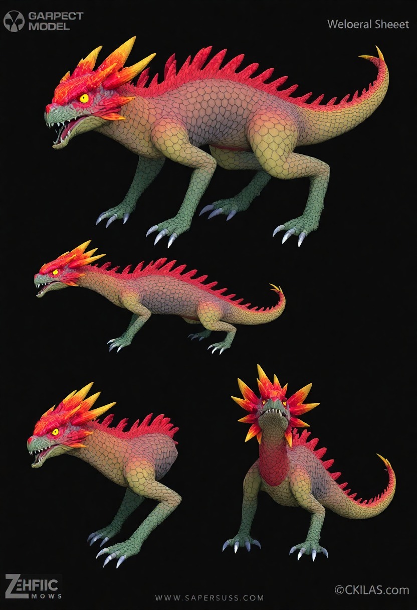 3d Model Sheet AI Image Generator - Pincel